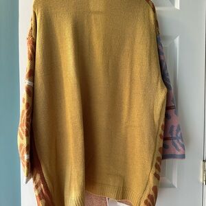 BloomChic | Sweaters | Bloomchic Multicolor Leaf Pattern Cardigan ...